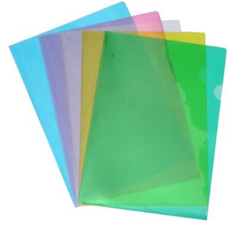 L-shape clear folder coloured A4 - Lian Seng Han Trading (Pte) Ltd